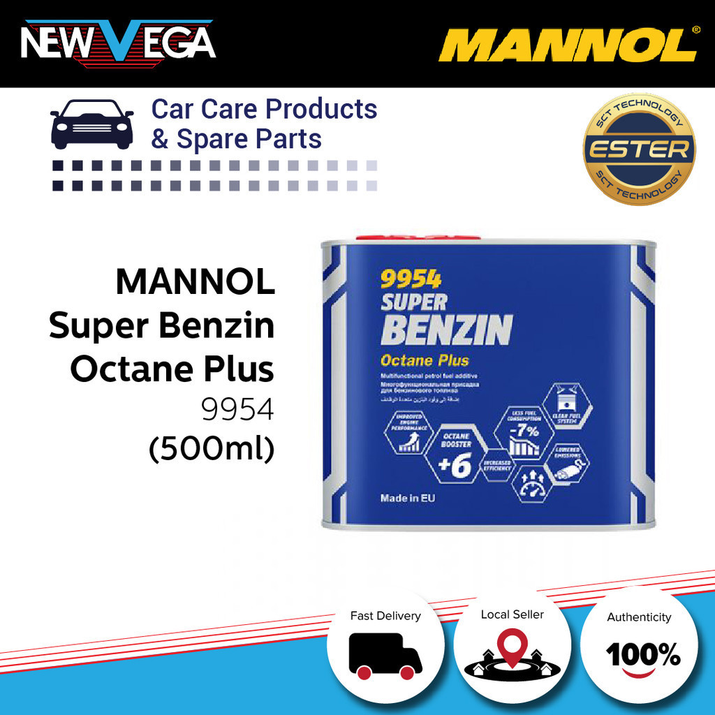 MANNOL MN9954-05ME Super Benzin Octane Plus [Made in Germany] Fuel Additive Engine Power Booster ...