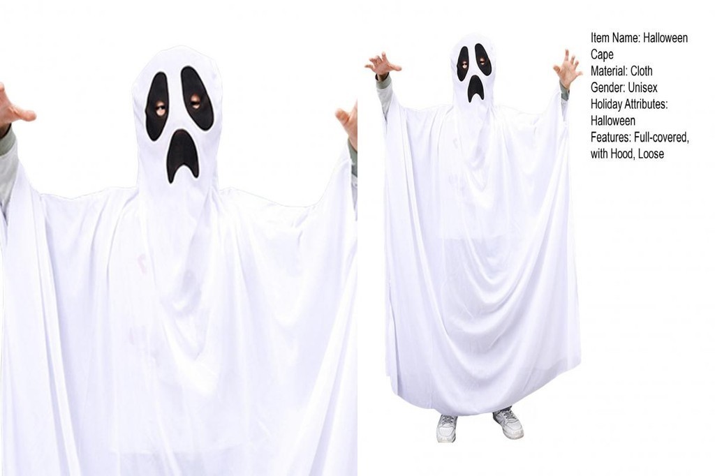 LK Festive Ghost Costume Halloween Ghost Cape Spooky Ghost Halloween ...