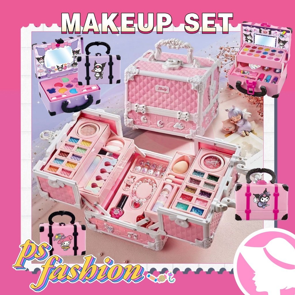 32PCS Make Up Kids Girls Real Makeup Kit Washable Non-toxic Makeup Toy ...