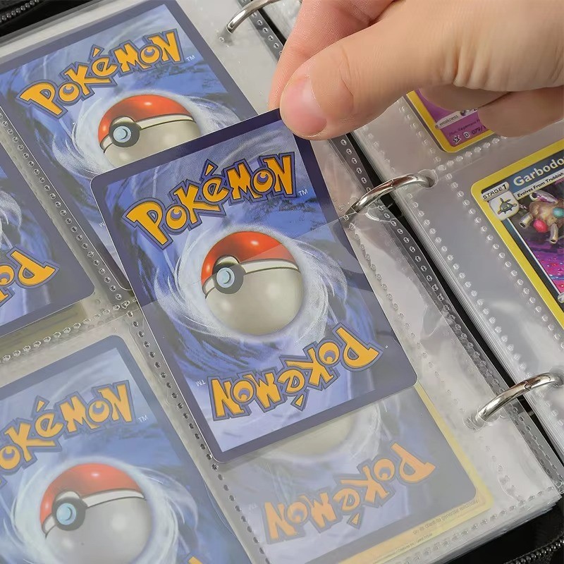 Pokémon Card Album Pokémon Game Card Book 4 Grid loose-leaf Card Pack ...