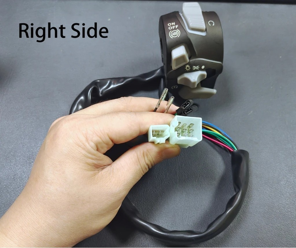 7/8'' 22mm Universal Motorcycle Handlebar Switch Headlight Warning ...