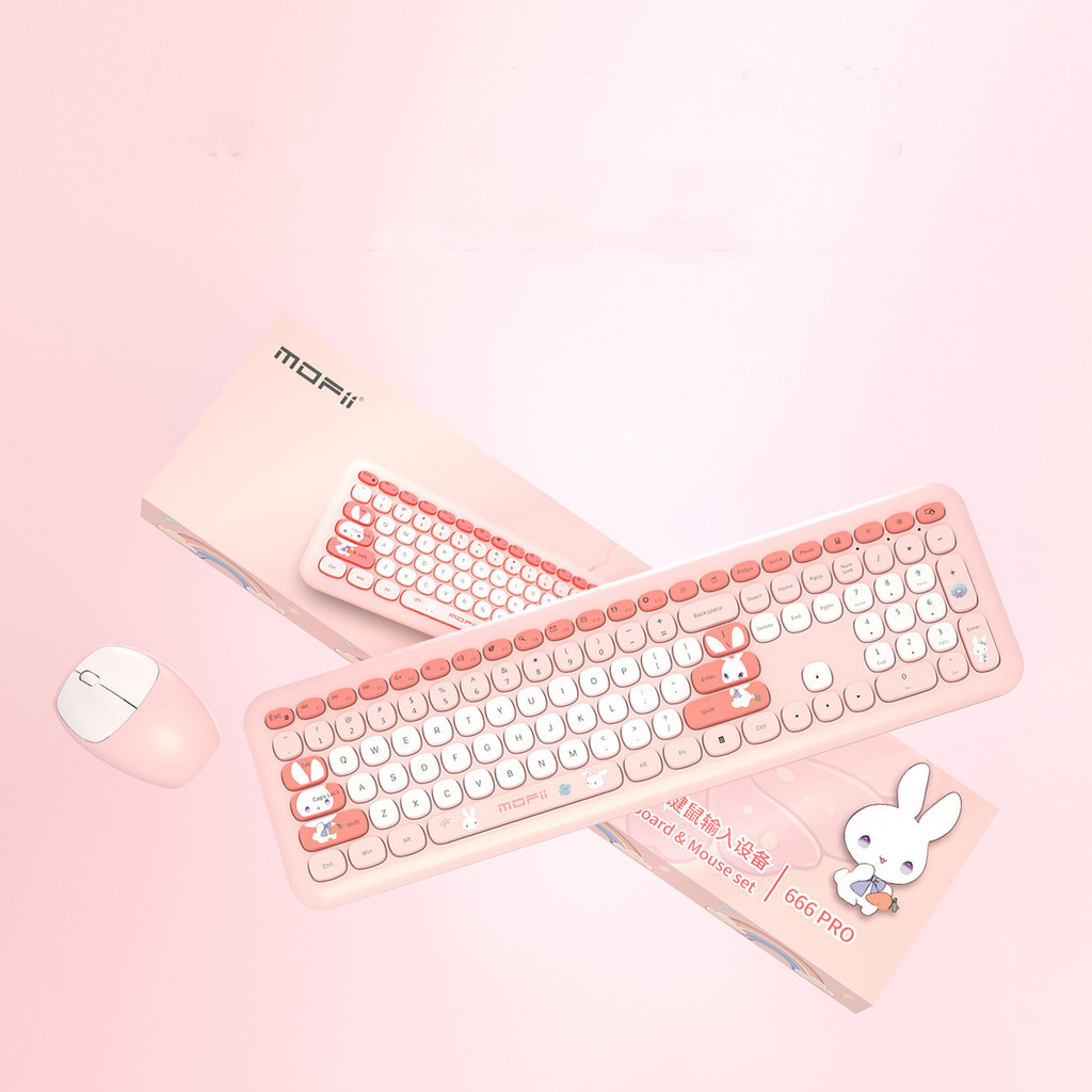 MOFII 666 Pro 2.4G Wireless Mouse And Keyboard Mixed Color Set For ...