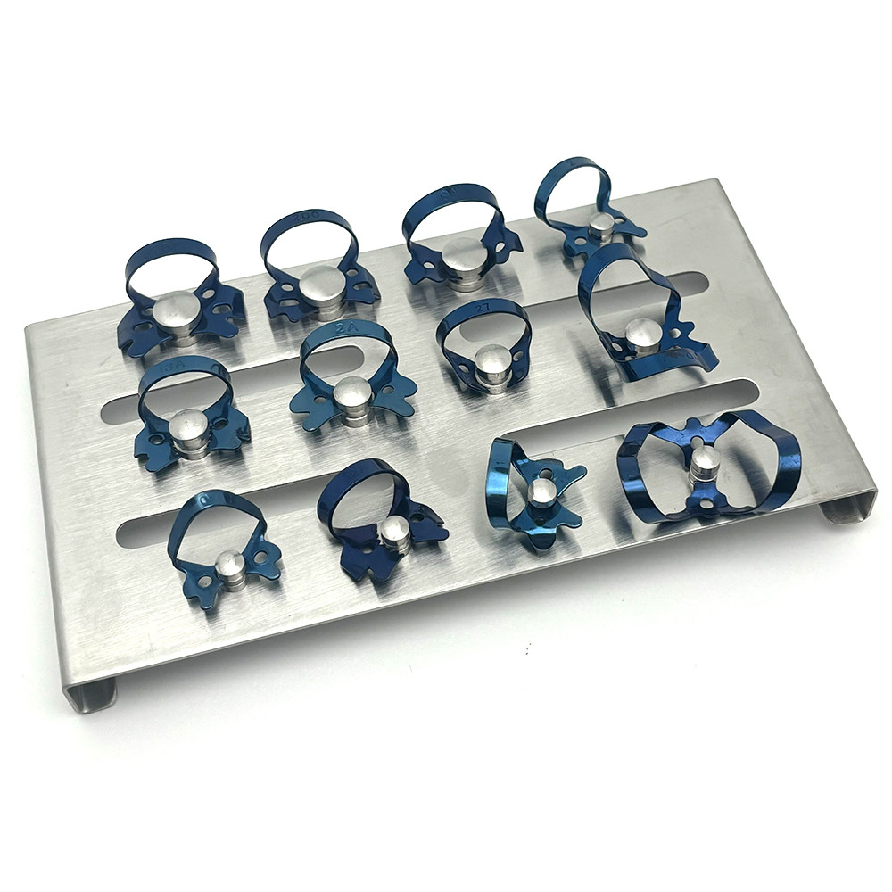 12Pc/Set Dental Endodontic Rubber Dam Clamps Restorative Clips Dam ...