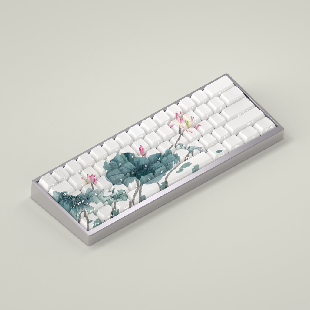 Flower Keycaps Lotus/Rose/Wisteria PBT Cherry Profile Side print Light ...
