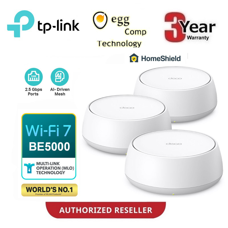 TP-LINK DECO BE25 BE5000 WHOLE HOME MESH WIFI 7 SYSTEM | Shopee Malaysia