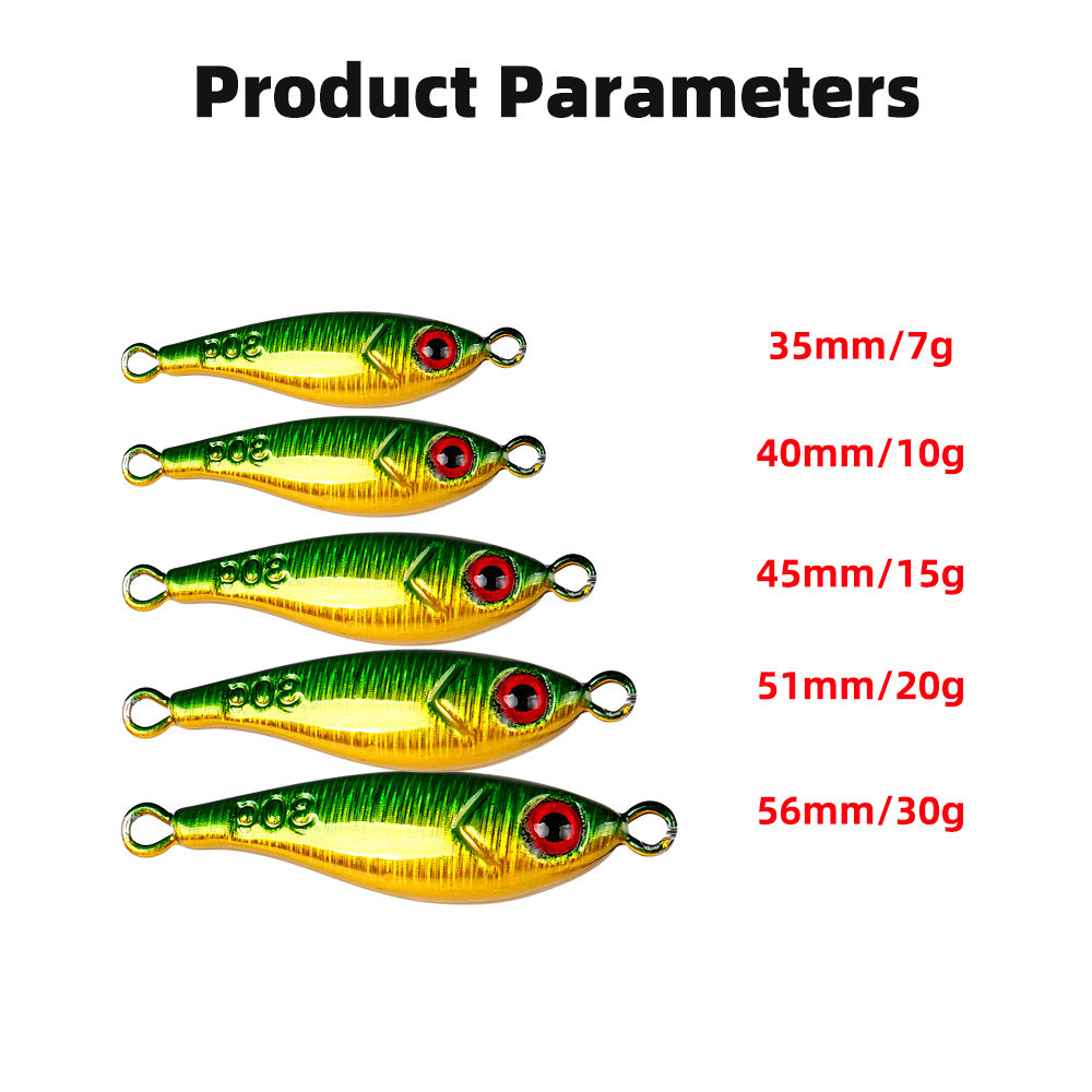 Fishing Jig Lure 7g/10g/20g/30g Deep Sea Fishing Lures Slow Jigging ...