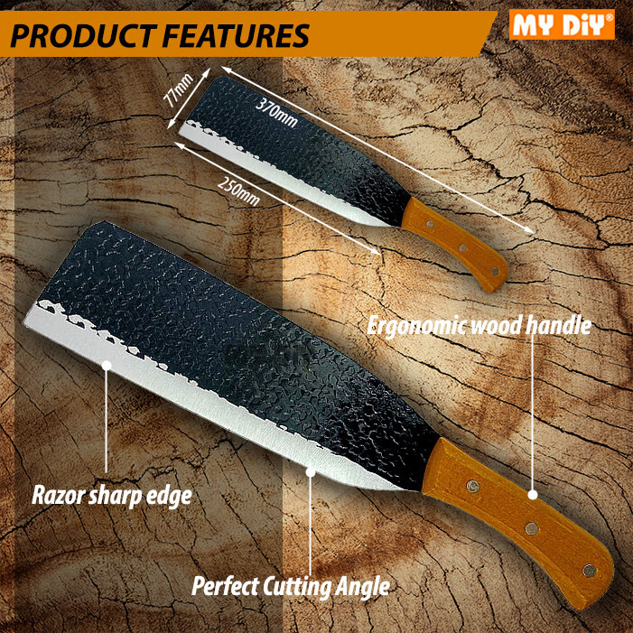 GREAT DEAL!!! 14" WOOD HANDLE CHOPPER KNIFE / PISAU KAYU PISAU KEBUN ...