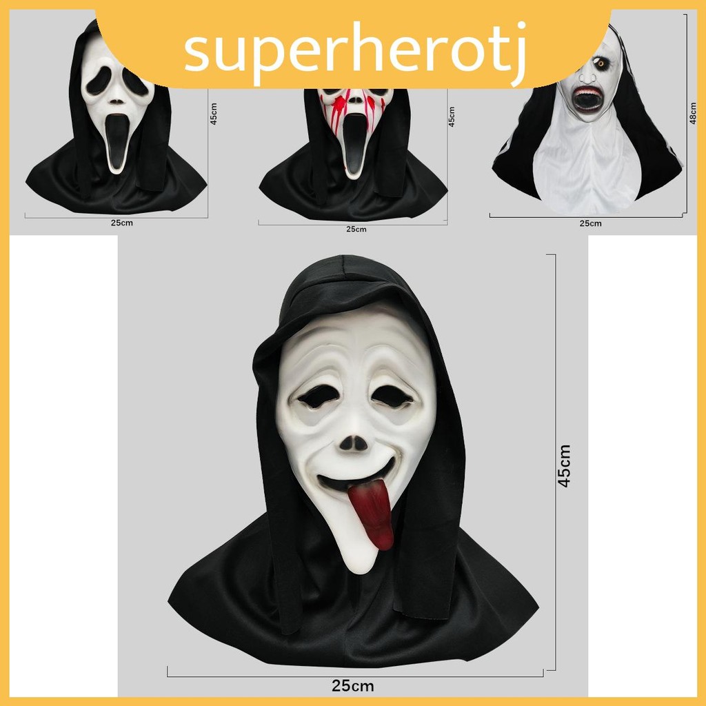 Creepy Nun Latex Mask For Halloween Parties And Scary Costume Adults ...