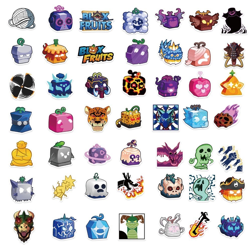 Blox Fruits Stickers Aesthetic Decals Luggage Skateboard Phone Laptop ...