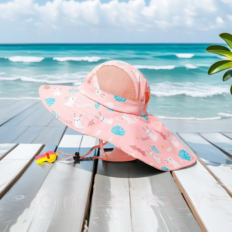 Topi Budak Kanak Kanak Kids Children Hat Bucket Hat UV Protection Big ...