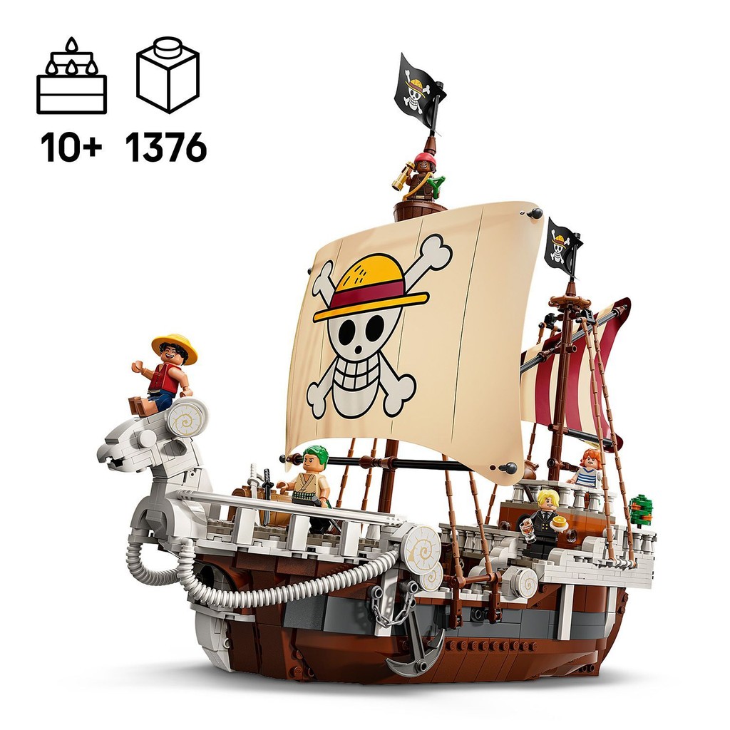 LEGO 75639 ONE PIECE The Going Merry Pirate Ship Building Toy Set (1376 ...