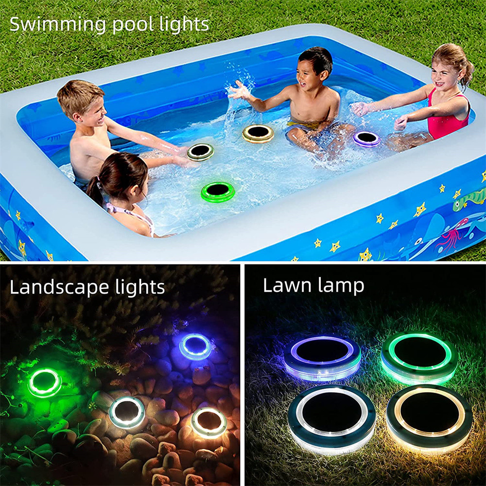 Solar LED Pool Lights Floating Waterproof Pond lights Underwater ...