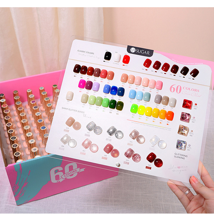 UR SUGAR 60 Colors 15ml Nail Gel Polish Set UV LED Gel Vernish ...