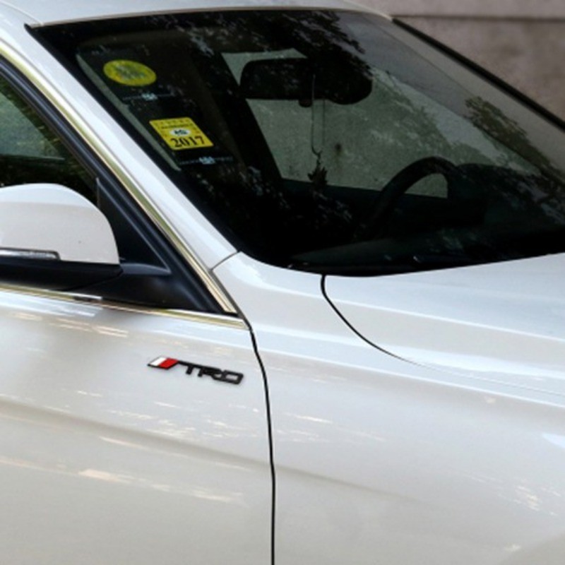 1PC 3D Metal Car TRD Logo for Toyota 86 Vios Wis Innova Fortuner Altis ...