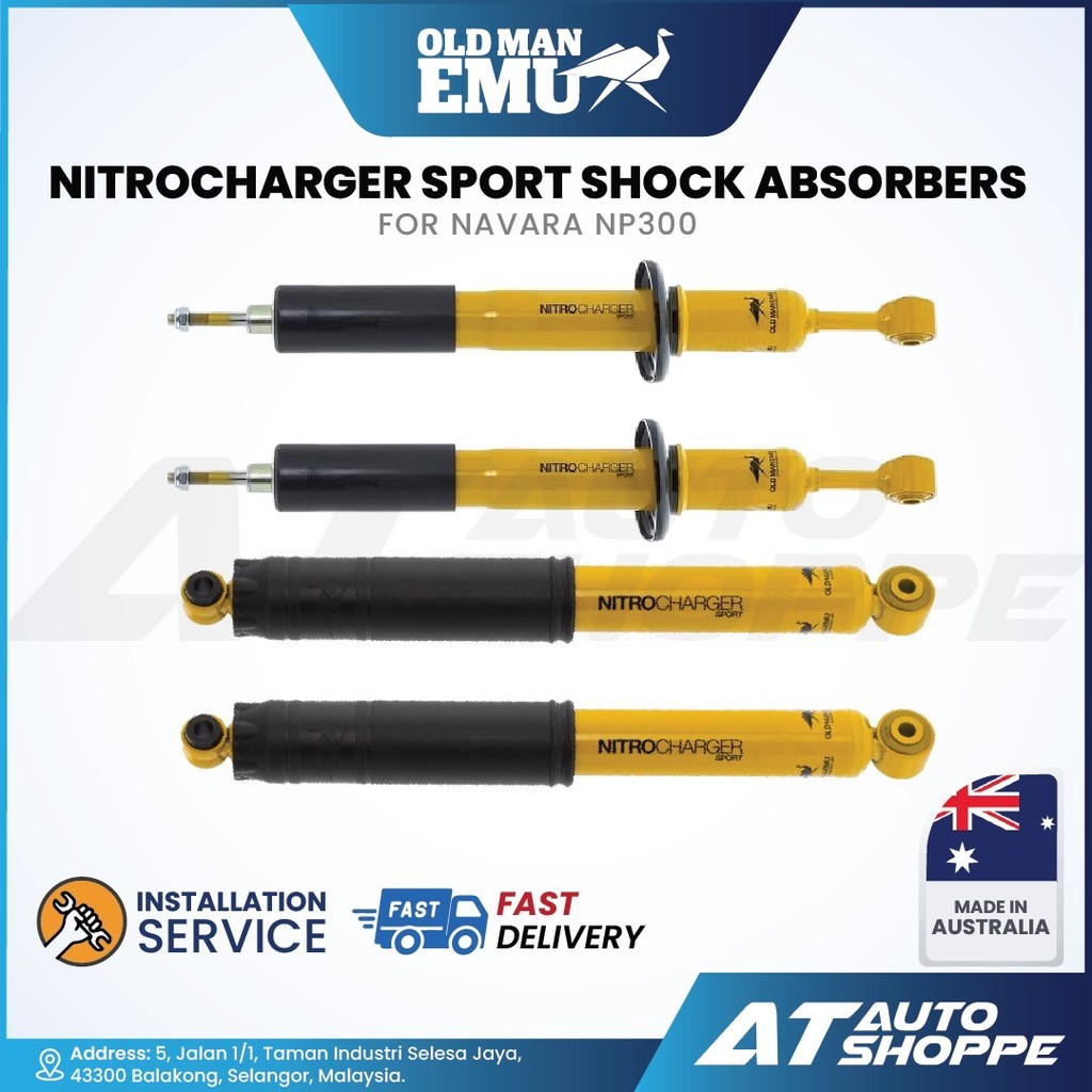 Old Man Emu Nitrocharger Sport Shock Absorbers for Nissan Navara NP300 ...