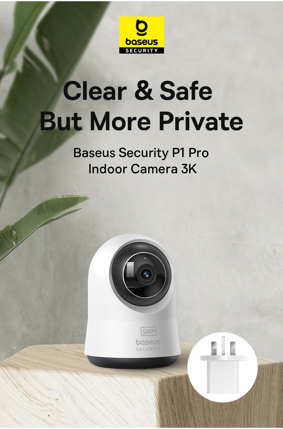 Baseus Security P1/P1 Pro Series Indoor Camera 3K High Clarity Night ...