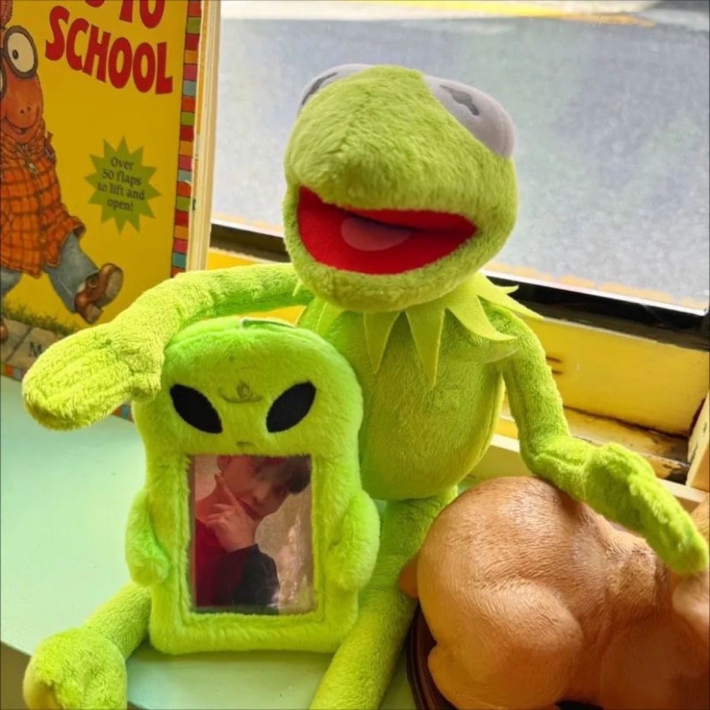 Kawaii Cartoon Alien Plush Photocard Holder Business Card Holder Credit ...