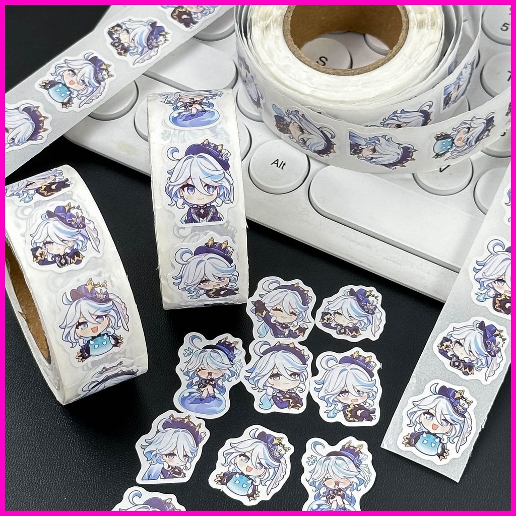 Sticker Roll Sticker Genshin Impact Furina Genshin Impact Furina Roll ...
