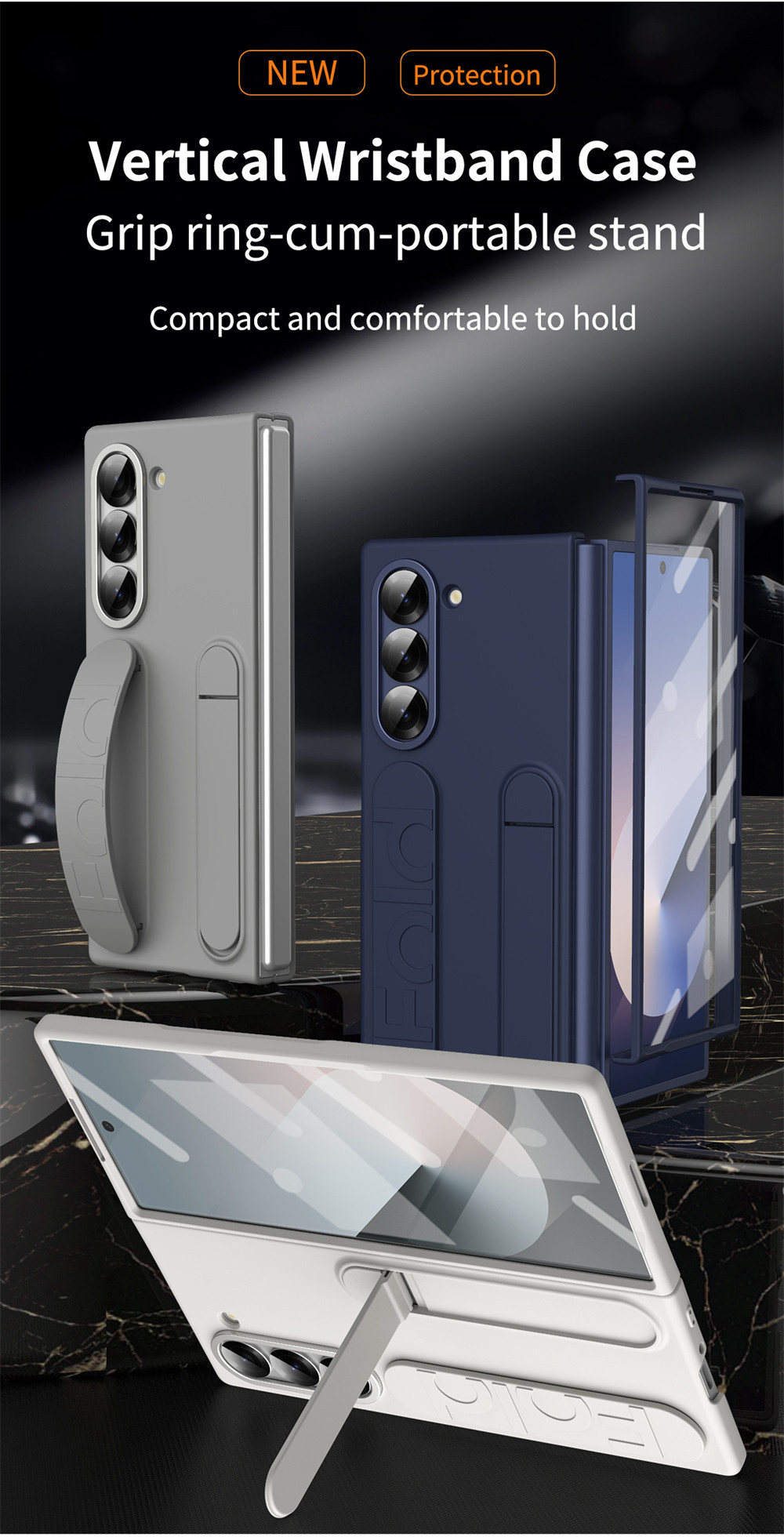 Luxury Wristband Invisible Bracket Case for Samsung Galaxy Z Fold 7 6 ...