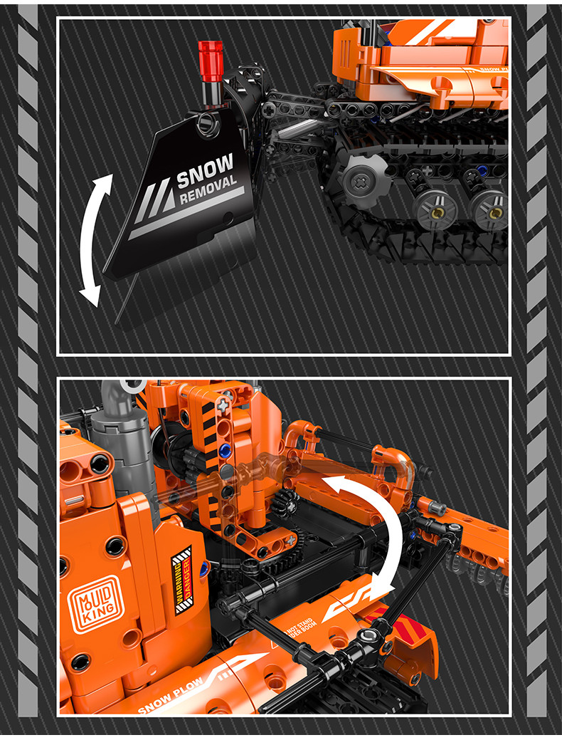 Mould King 17051 Construction Remote Controlled Snow Groomer Building ...