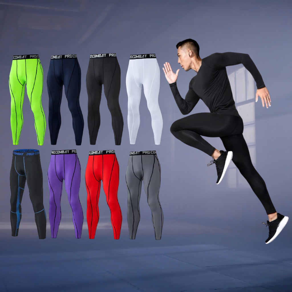 (BREATHABLE MATERIAL) EW Men Gym Tights Man Gym Pant Outdoor Pant ...