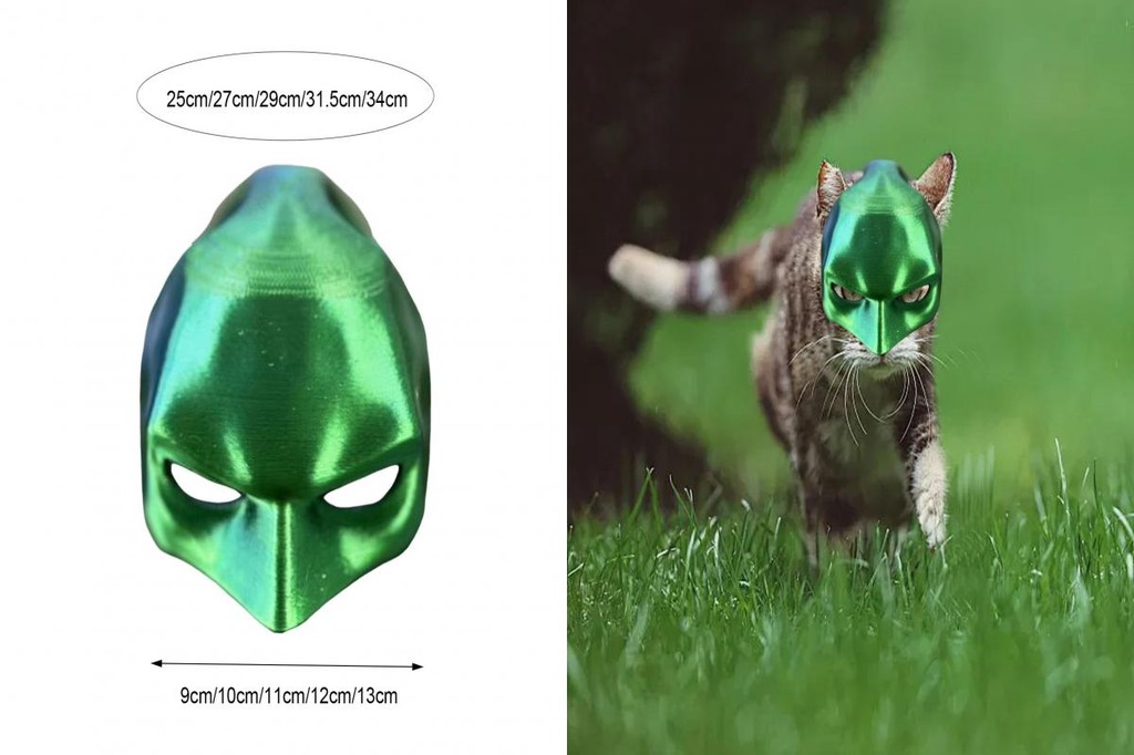 SQ Dark Avenger Cat Hat Cat Face Cushion Handcrafted Bat Avenger Cat ...