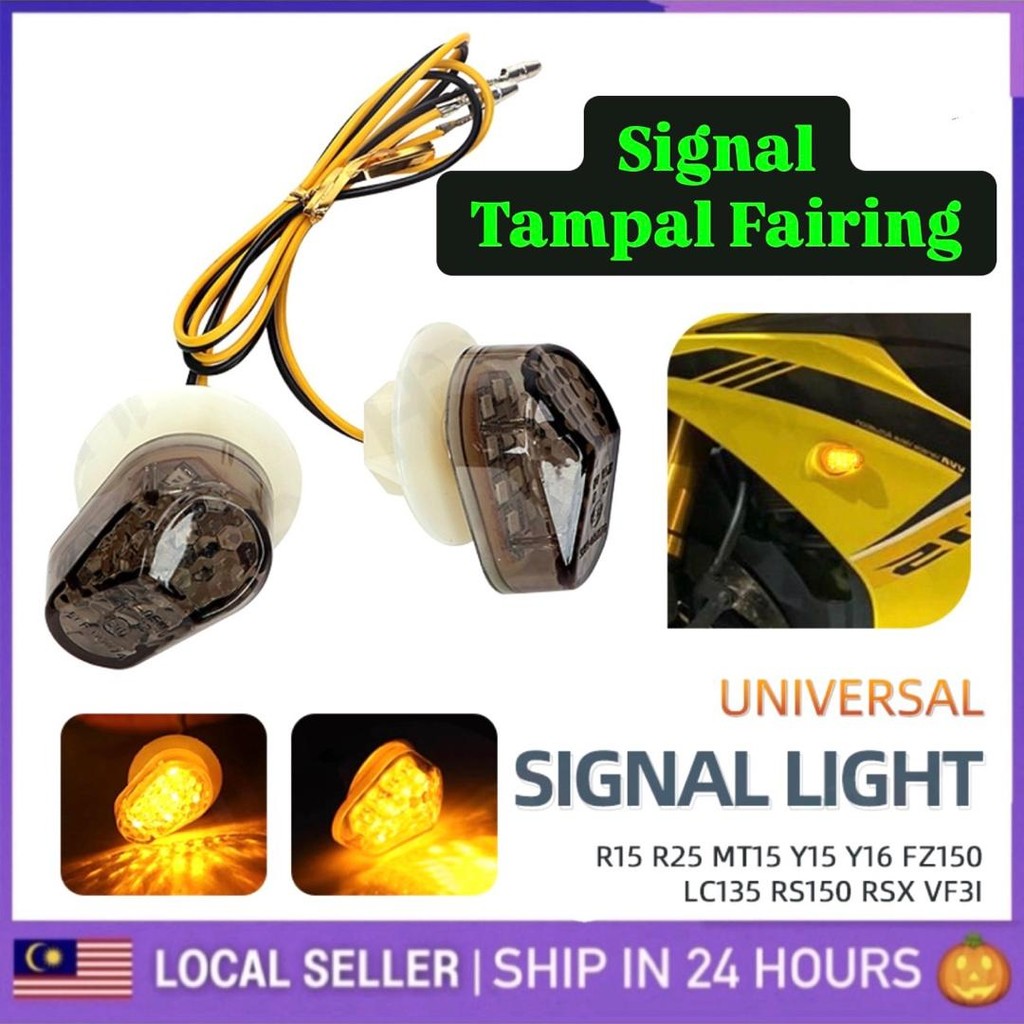 Universal Signal TAMPAL LED FAIRING / LAMPU SIGNAL BELAKANG MINI RS R15 ...