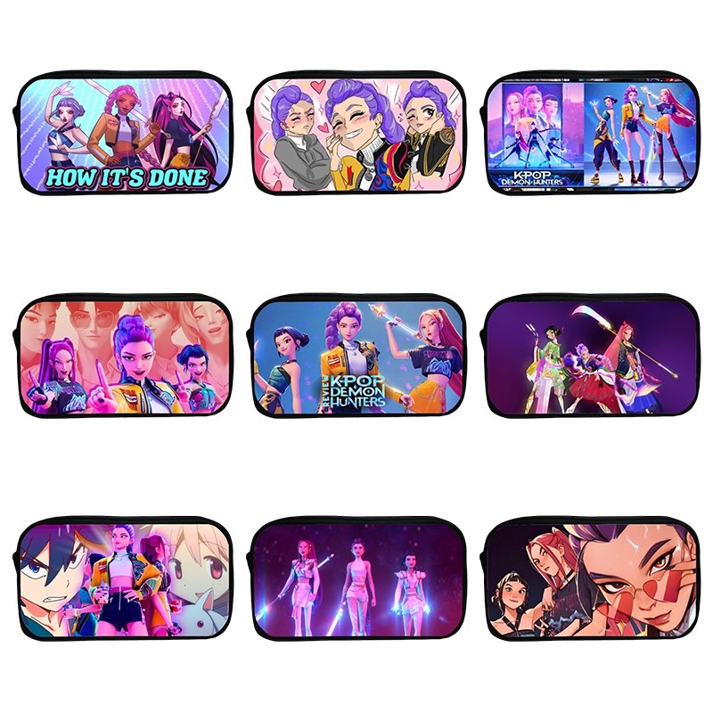 K-Pop Huntrix Pen Bag Huntrix Series Pencil Storage Boxes Student ...