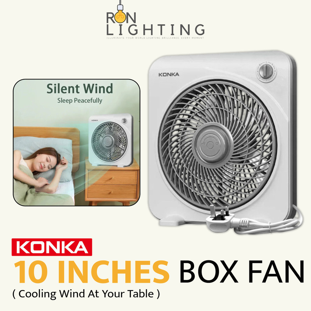 Tablet Desk Box Fan Cooling Lightweight Strong Wind Table Kipas Meja 8 ...