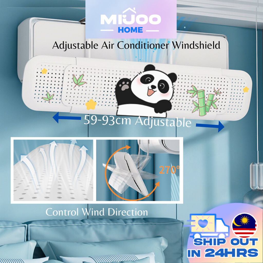 Aircond Windshield Adjustable Deflector Block Direct Air Cover Alat ...