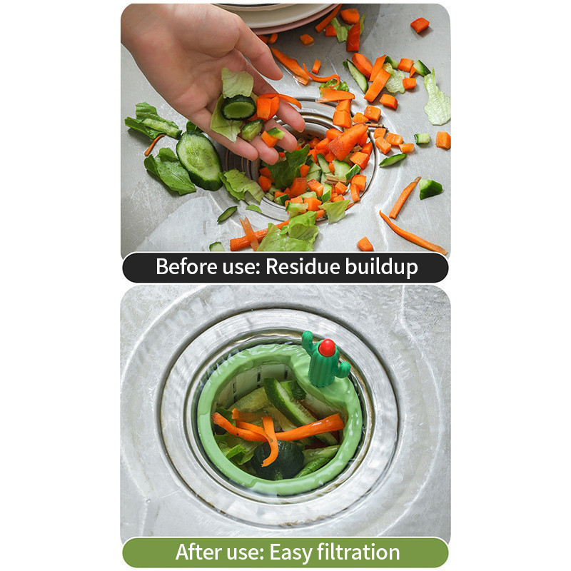 Kitchen Sink Drain Strainer Cute Cactus Sink Filter Food Waste Catcher ...