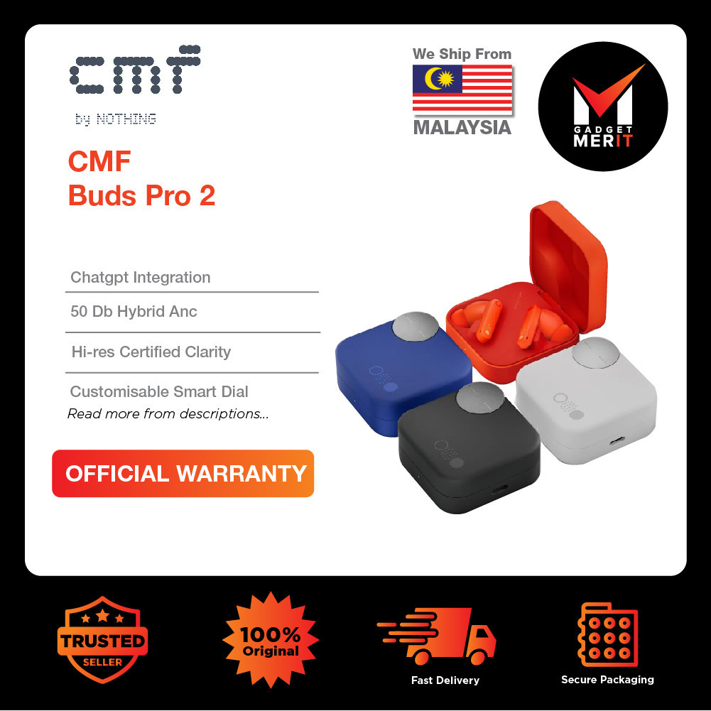 CMF Buds Pro 2 Wireless Earbuds | 50dB HYBRID ANC | ChatGPT INTEGRATION ...