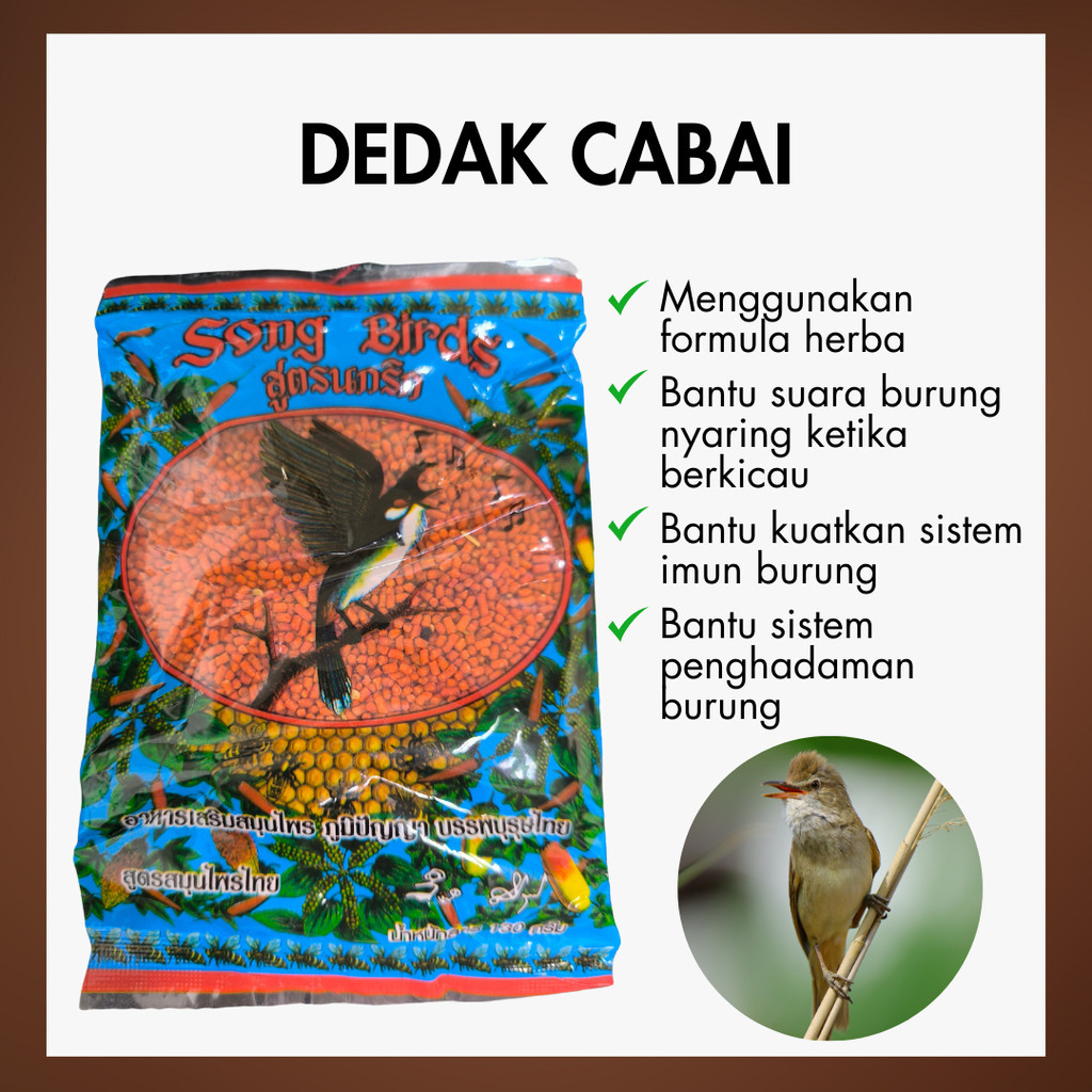 [130G] DEDAK CABAI | DEDAK BURUNG CABA JAMBUL | SONGBIRDS | BIRD FEED ...