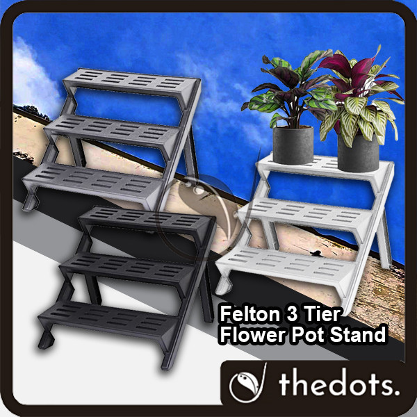 3 Tier Flower Pot Stand Felton Flower Tray Rack / Lapik Tapak Pasu ...