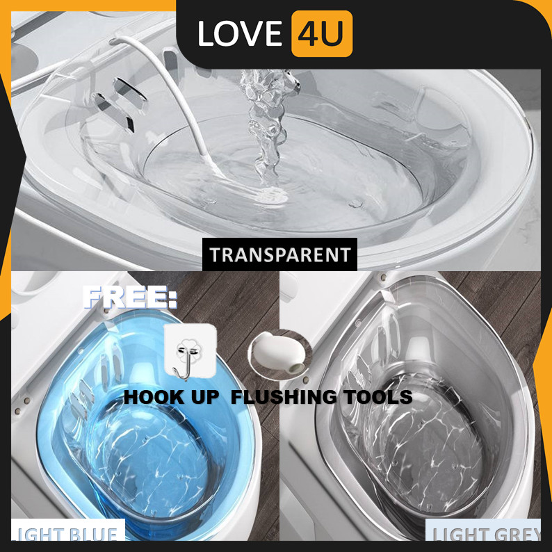 L4U Foldable PP Gynecology Sit Bath Tub Hip Basin Bidet Pregnant Women ...
