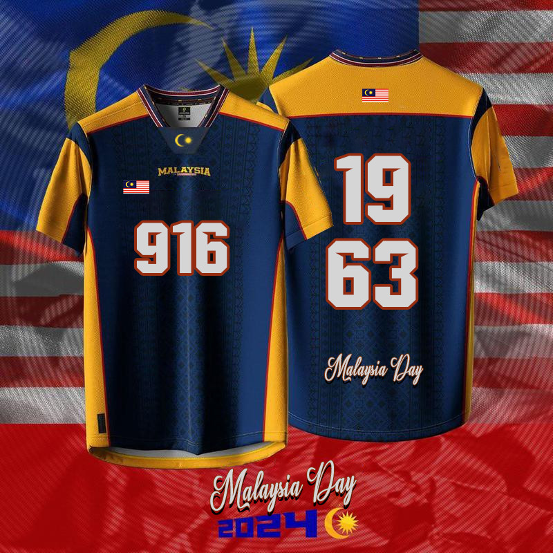 Hari Malaysia (Fuhui01) baju Jersi lelaki/ wanita Malaysia Merdeka ...