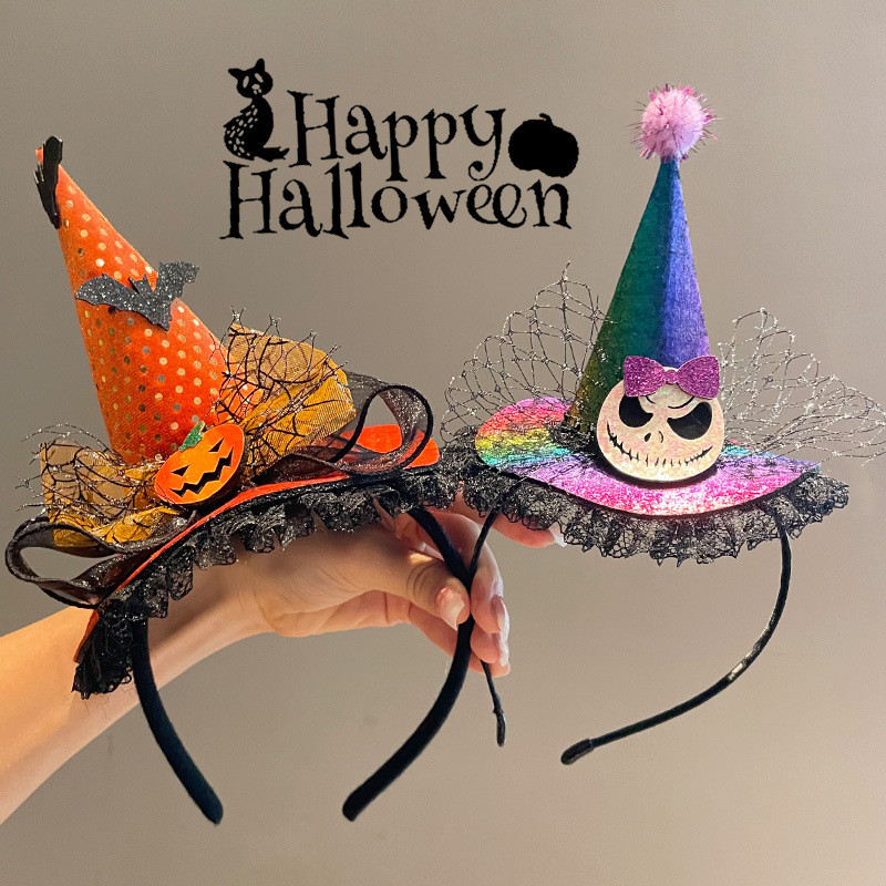 Halloween Magic Hat Headband Funny Costume Pumpkin Skull Headband Party ...