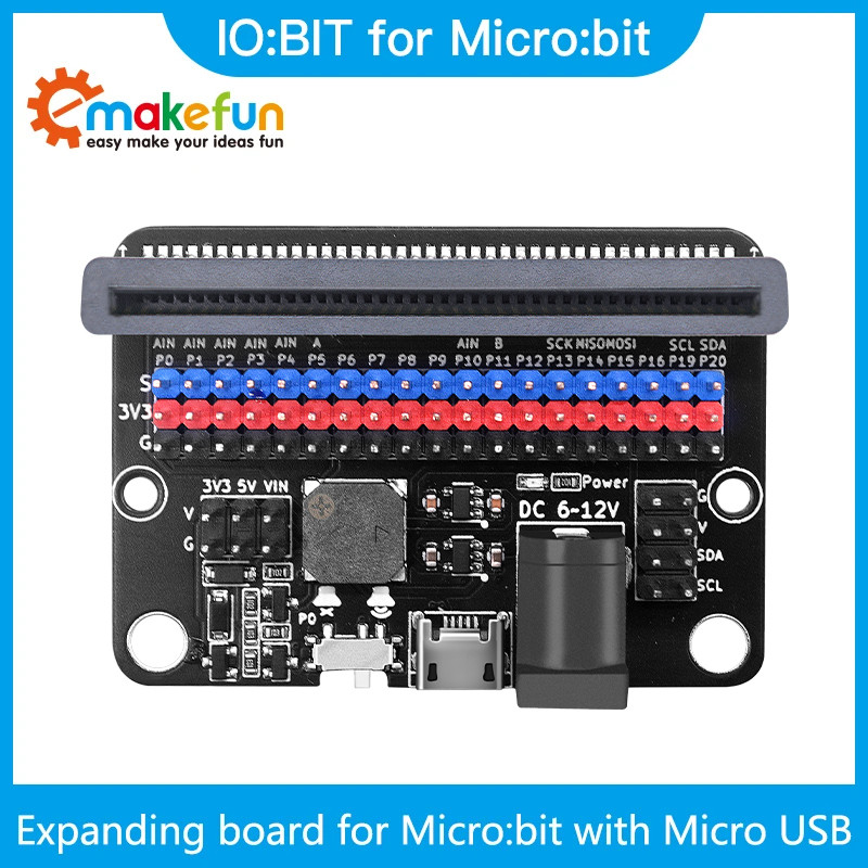 Emakefun Expansion Board for Micro:bit GPIO Expansion Python IO:bit 5V ...