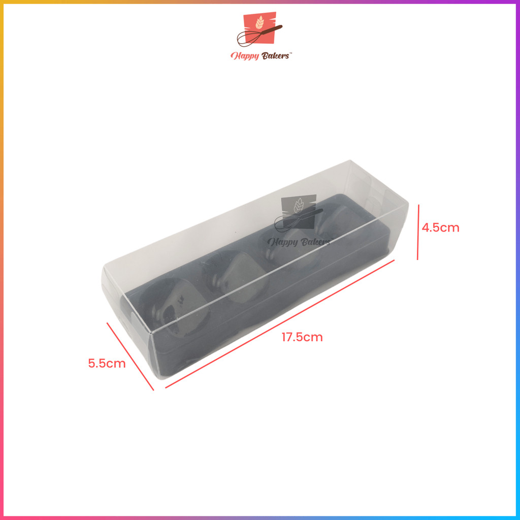Macaron Plastic Box With Sleeve For 4pcs Macarons Makaron 马卡龙 | Shopee ...