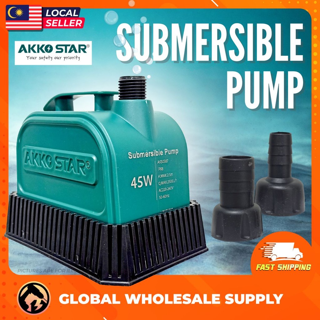 AKKO STAR Submersible Water Pump 25W / 35W / 45W Water Fountain Pump ...