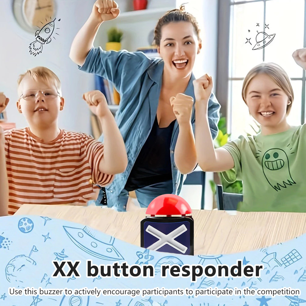 Quiz Buzzer Set Game Show Buzzer with Sound Light Trivia Talent Show ...