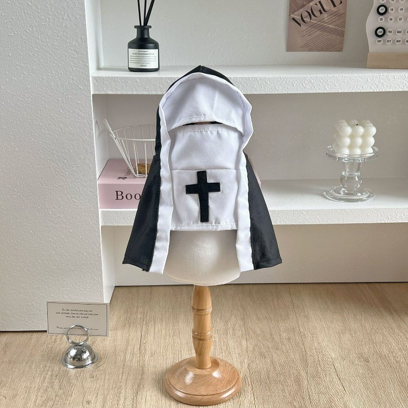 Halloween Pet Nun Costume - Adjustable Black & White Robe for Small ...