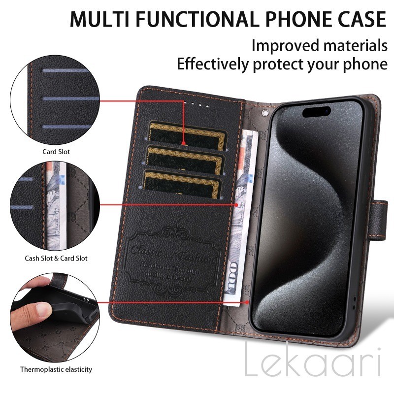 Business Leather Flip Case For OPPO Reno 14 14F 13 FS Pro 13F 12F 12 6 ...