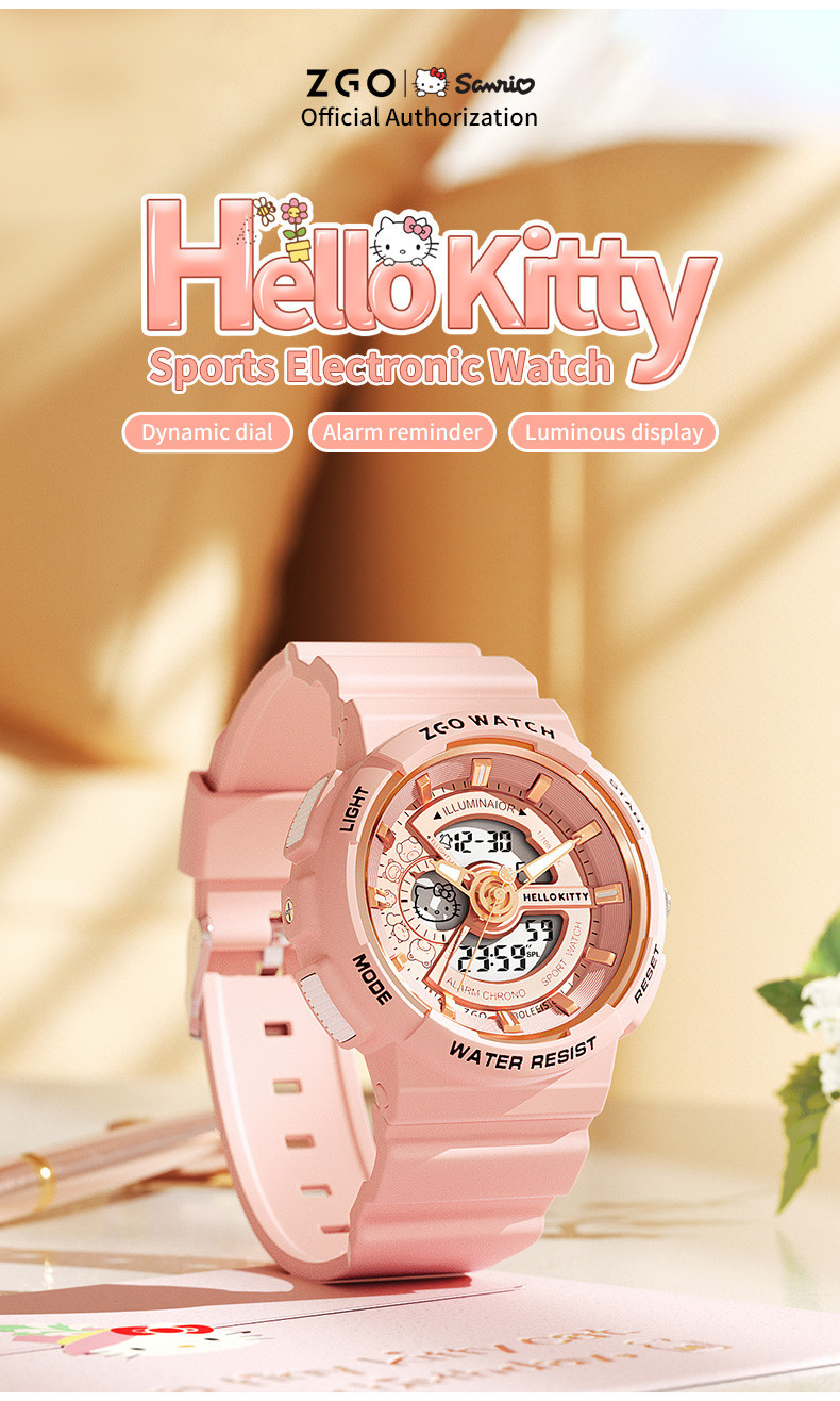 ZGO x Sanrio jam budak perempuan kids watch Electronic Hello Kitty ...