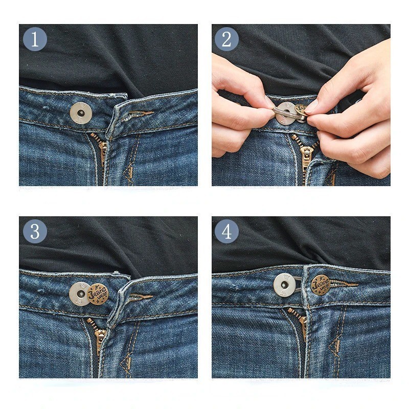 Detachable Jeans Waist Adjustment Buckle Metal Button Extender For DIY ...