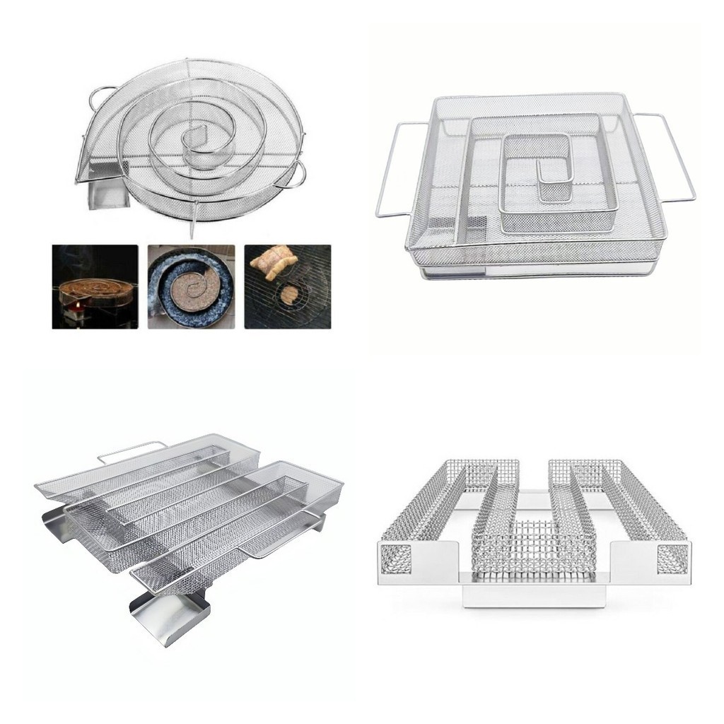 Round Versatile Smoker Basket Designed For Charcoal Barbecue With ...