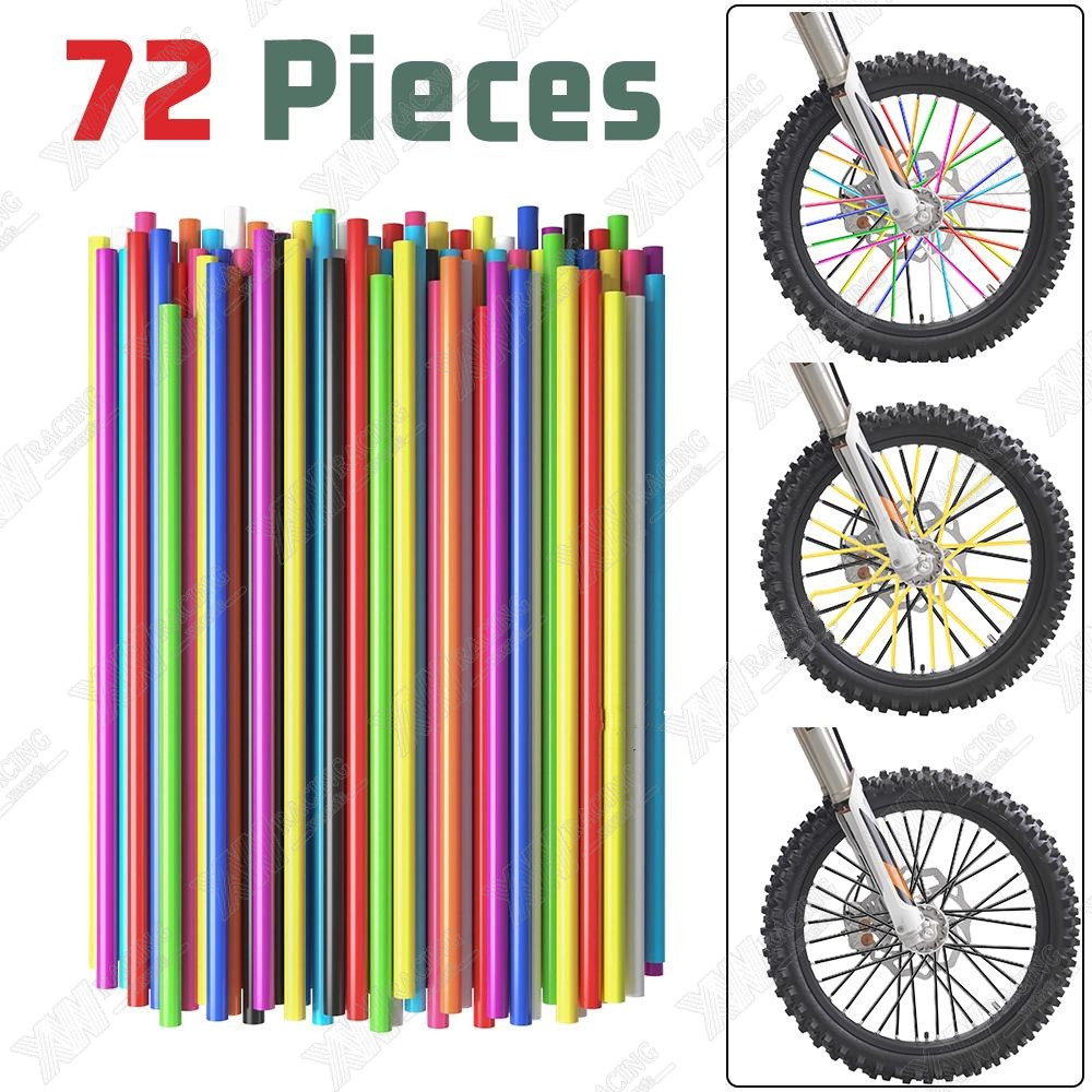72Pcs Spoke Skins Spoke Covers for Motorcycle Bicycle Dirt Bike ...
