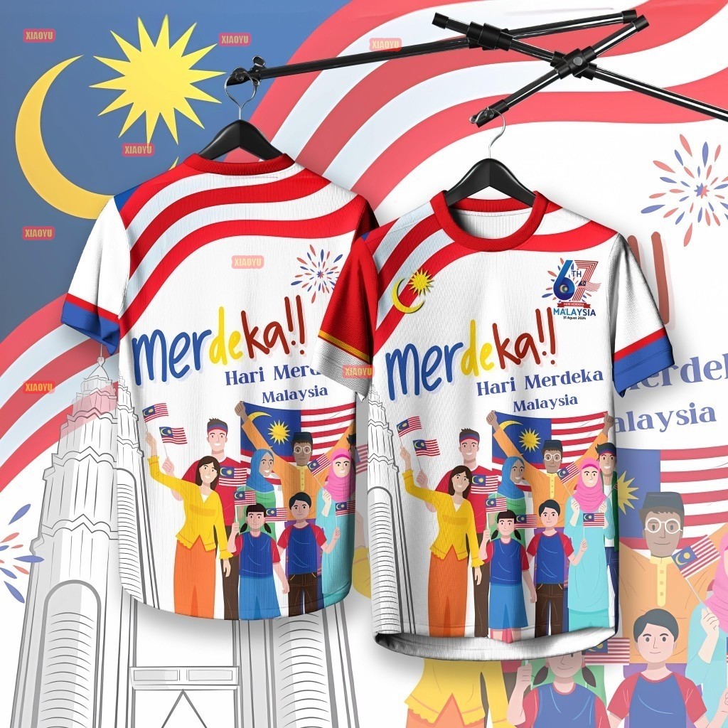 Baju Merdeka 2024 Malaysia 67th Budak Lelaki Perempuan Muslimah ...