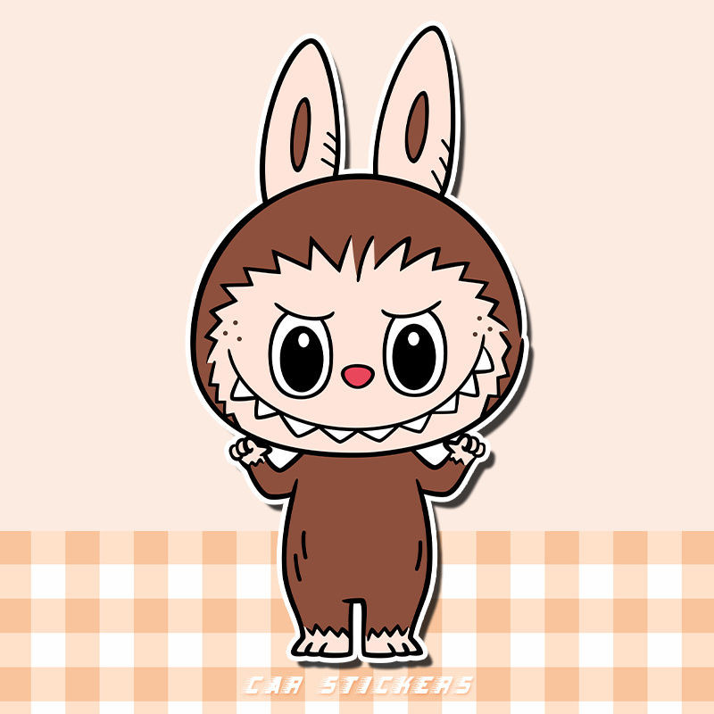Cute LABUBU Labubu Car Sticker Bubble Mart Personalized Decoration ...