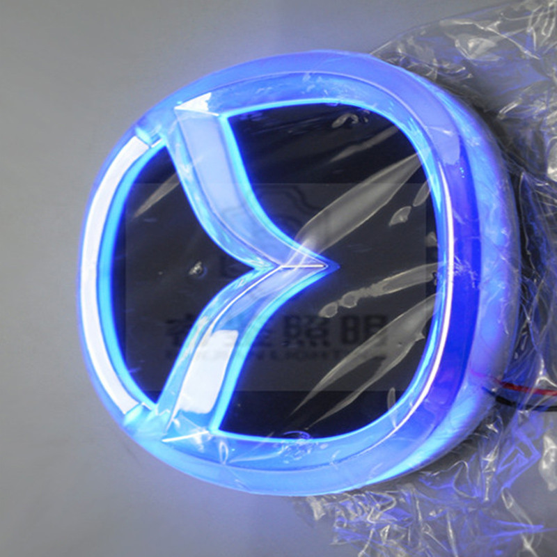 LED Car Front Emblem Lamp Rear Trunk Logo Cover Sticker Light Badge ...